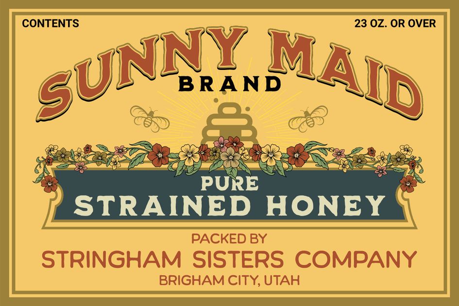 Sunny Maid Honey Label Design Template — Customize it in Kittl