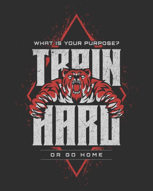 Train Hard T-Shirt Design Template — Customize it in Kittl